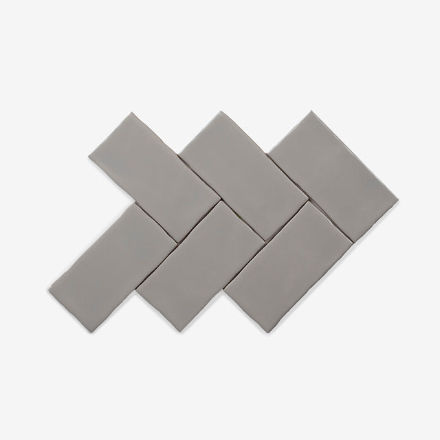 Oyster Luca Hand Made Gloss Subway Tile 75 x 150 x 8mm — The Blue Space