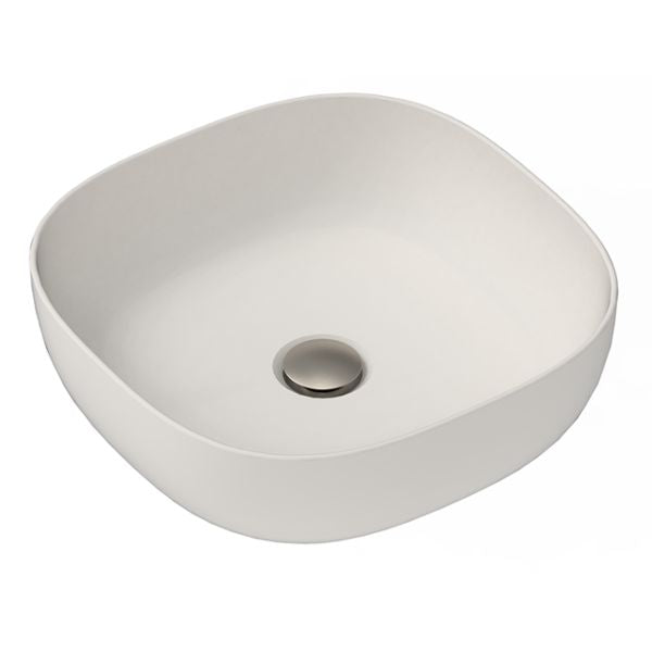 Scarabeo Glam Square Above Counter Basin Matte Pearl, Online The Blue Space