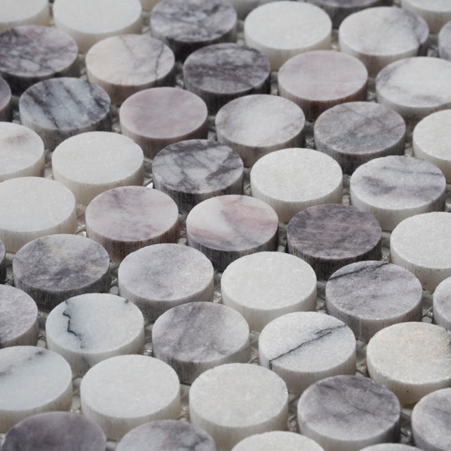 Cottesloe New York Stone Penny Round Honed Marble Mosaic Tile 23x23mm ...