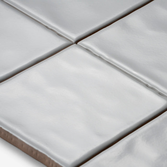 White Luca Hand Made Matte Tile 100 x 100 x 8mm — The Blue Space