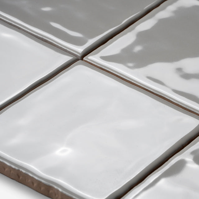 Oyster Luca Hand Made Gloss Tile 100 x 100 x 8mm — The Blue Space