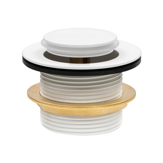 Decina Bath Pop-Up Plug with Removable Waste - White Gloss — The Blue Space