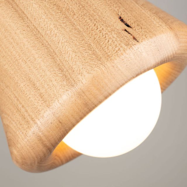 Fluxwood Lander Short Timber Pendant Light - The Blue Space