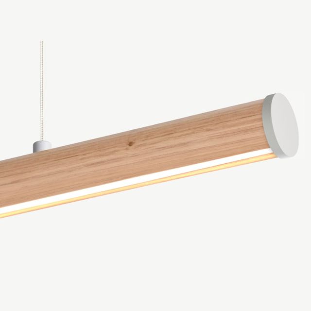 Fluxwood Roller Timber Linear Pendant Light ROLLER-900-1.5-PH-3K - The ...