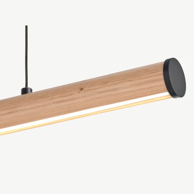Fluxwood Roller Timber Linear Pendant Light ROLLER-900-1.5-PH-3K - The ...