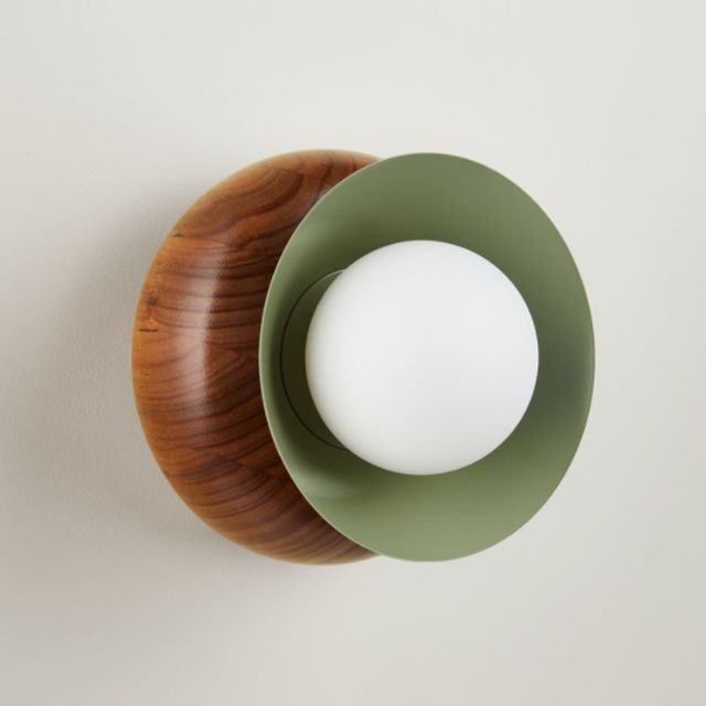 Fluxwood Sibling Timber Wall Light Green — The Blue Space