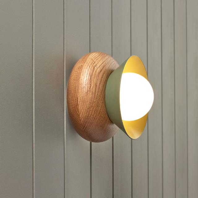 Fluxwood Sibling Timber Wall Light Green — The Blue Space