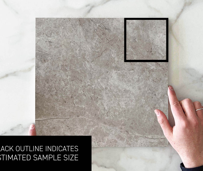 Grey Tilly Tundra Stone Tile Matte Tech Grip 300 x 300 x 10mm Porcelai ...