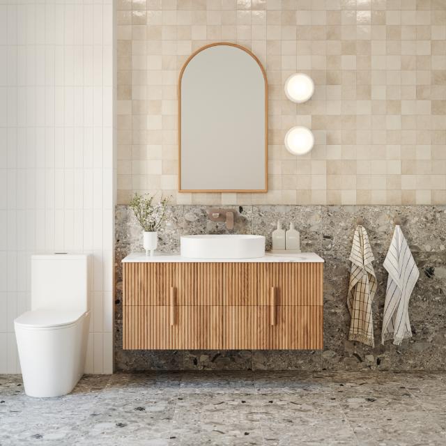 Ingrain Timber Framed Arch Mirror 600mm x 1000mm — The Blue Space