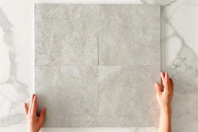 Ivory Tilly Tundra Stone Tile Matte Tech Grip 600 x 600 x 10mm Porcela ...