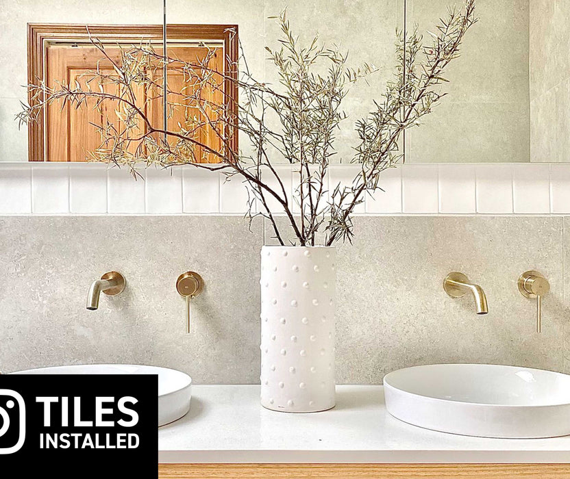 Ivory Luna Limestone Tile Honed P2 600 x 600 x 10mm Porcelain — The ...