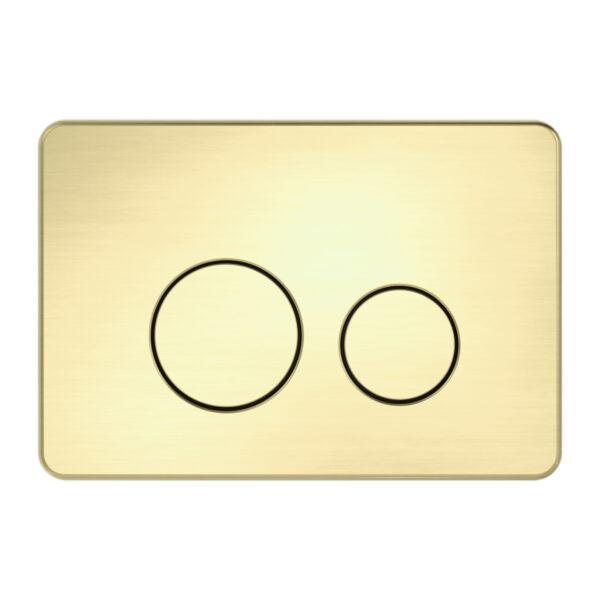 Nero In Wall Toilet Push Plate Brushed Gold — The Blue Space