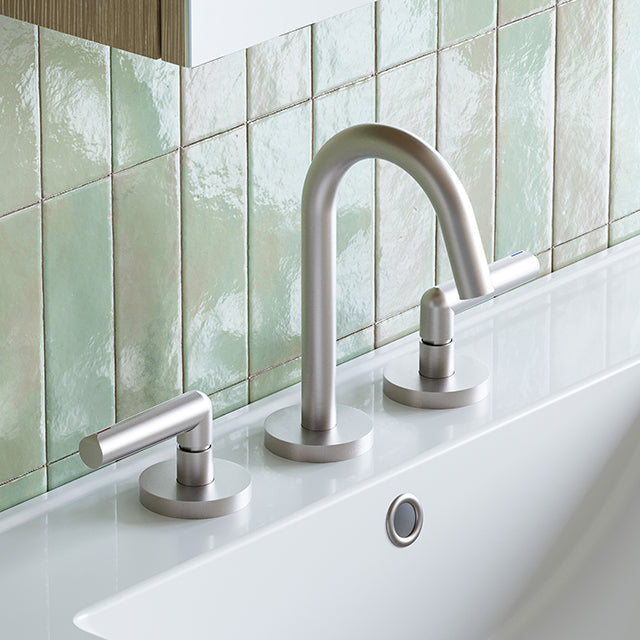 Phoenix Vivid Slimline Plus Lever Basin Set Brushed Nickel — The Blue Space