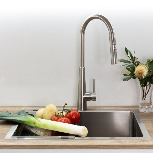 Suprema Xpress Fit Xcel Stainless Steel Retractable Sink Mixer Satin ...