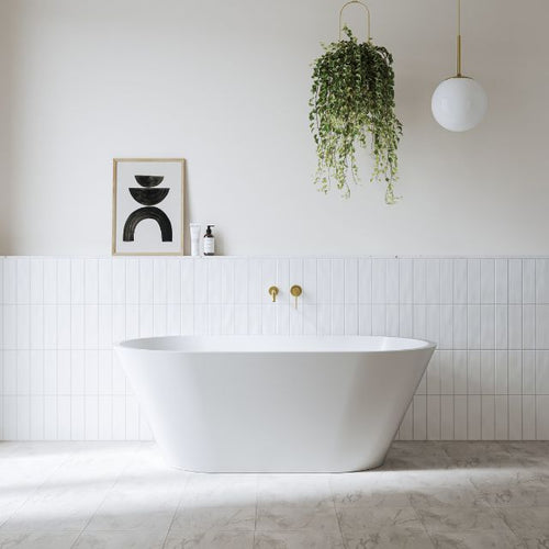 Bao Elegant Back to Corner 1500mm Matte White Bath | The Blue Space