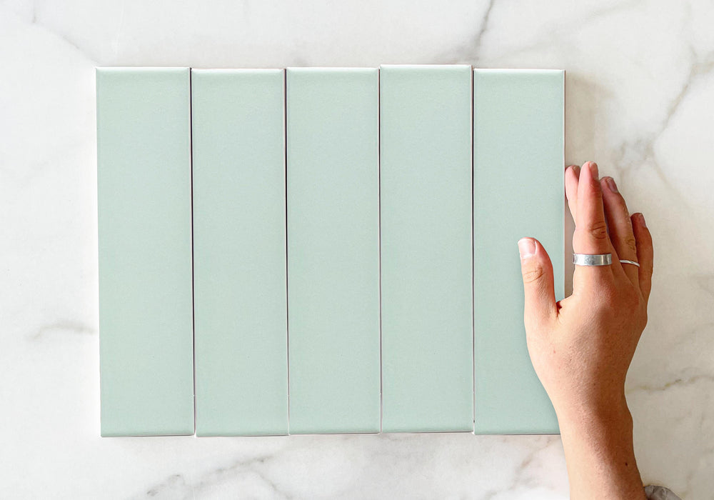 Pale Blue Bella Subway Tile Matt 65 x 265 x 6mm Ceramic — The Blue Space