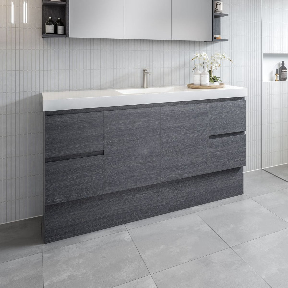 Timberline Carlo Floor standing Vanity with Grand Mineral Composite To ...