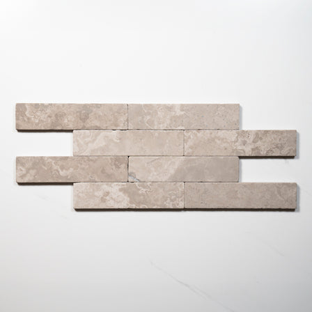 Tumbled Natural Grey Woodstone Subway Tile 50mm x 200mm — The Blue Space
