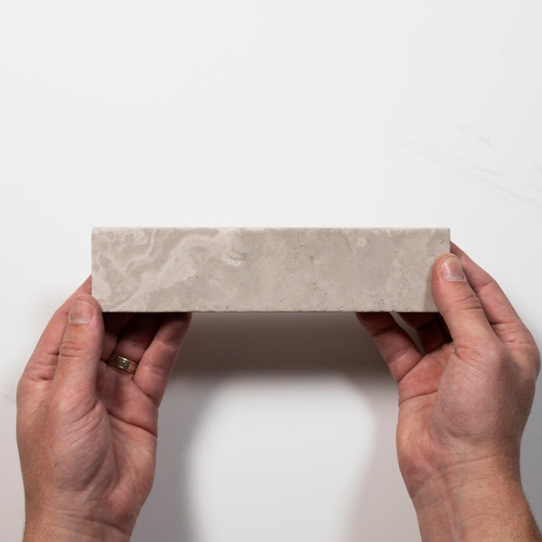 Tumbled Natural Grey Woodstone Subway Tile 50mm x 200mm — The Blue Space