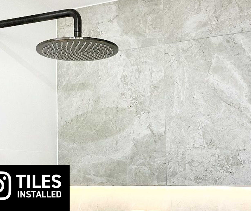 Ivory Tilly Tundra Stone Tile Matte Tech Grip 300 x 300 x 10mm Porcela ...