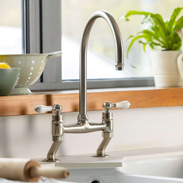 Turner Hastings Ludlow Bridge Mixer Tap - Brushed Brass LU105BM-BN ...