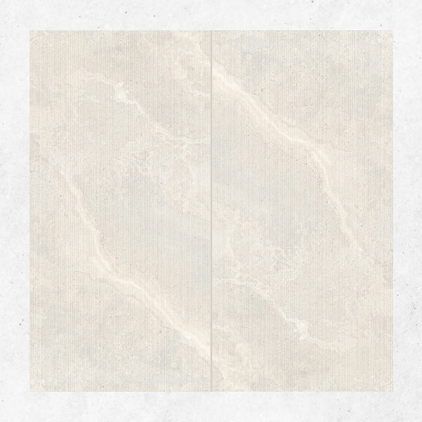 Tuscan White Travertine Look Tile 600mm x 1200mm Feature 612CRWWHD ...