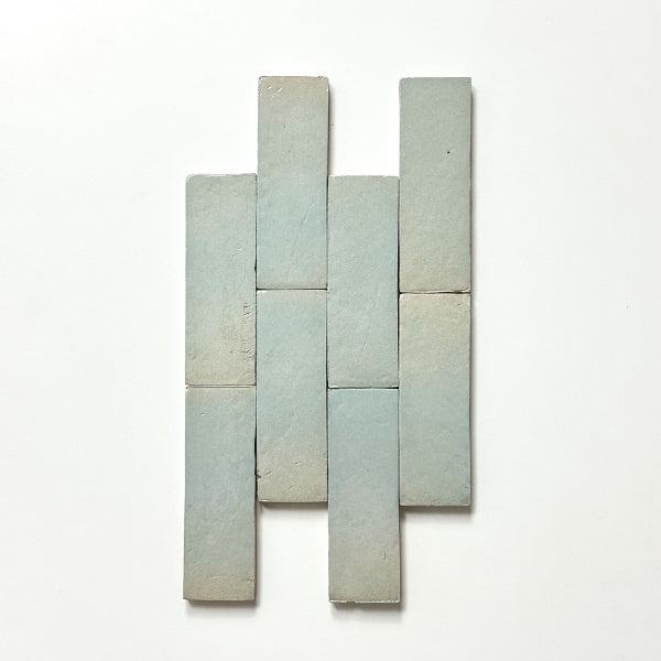 Aqua Blue Evelyn Handmade Bejmat 50 x 150 x 12mm — The Blue Space