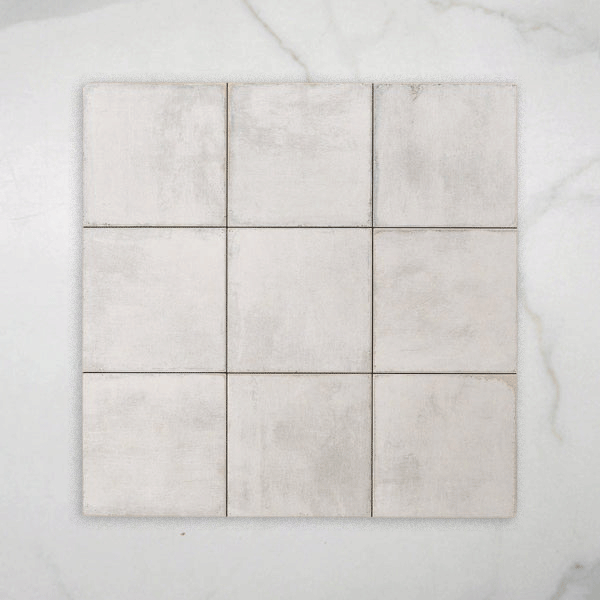 Valencia White Matt P4 Cushioned Edge Porcelain Tile 150x150mm — The ...