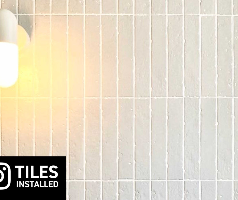 Vanilla Blaire Brick Tile Textured Gloss 45 x 230 x 8mm Porcelain — The ...