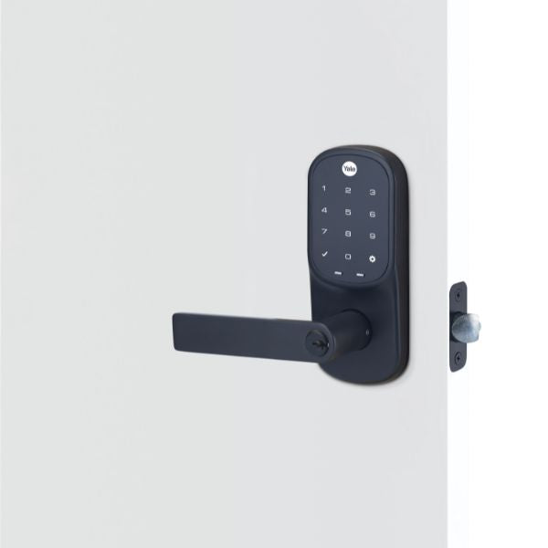 Yale Assure Keyed Lever Matt Black with Home Module — The Blue Space