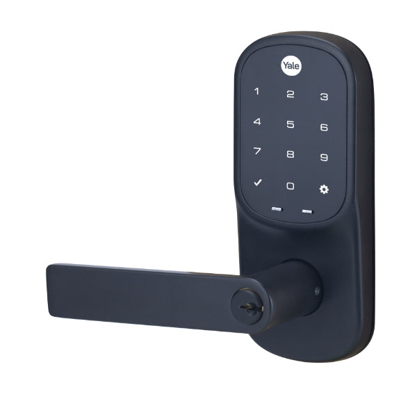 Yale Assure Keyed Lever Matt Black with Home Module — The Blue Space
