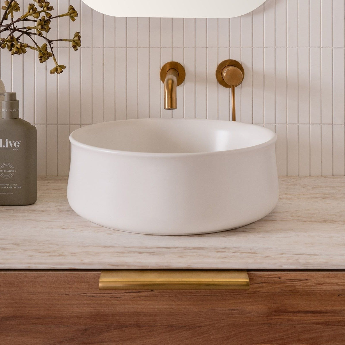 ADP Jennifer 360mm Above Counter Basin Matte White TOPCJEN3636MW - The Blue Space