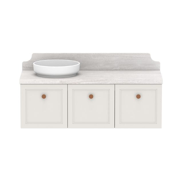 ADP Mabel Wall Hung Vanity With Cherry Pie Premium Solid Surface Bench ...