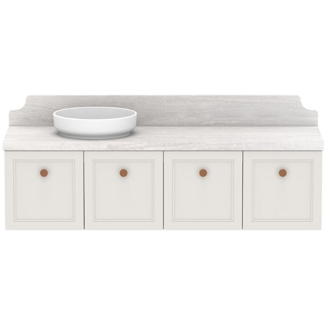 ADP Mabel Wall Hung Vanity With Cherry Pie Premium Solid Surface Bench ...