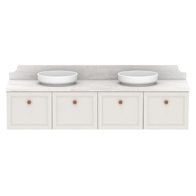 ADP Mabel Wall Hung Vanity With Cherry Pie Premium Solid Surface Bench ...