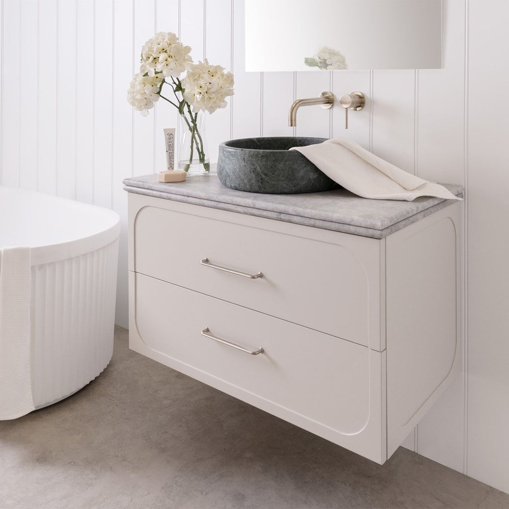 ADP Madden Wall Hung Vanity with Cherry Pie Benchtop — The Blue Space