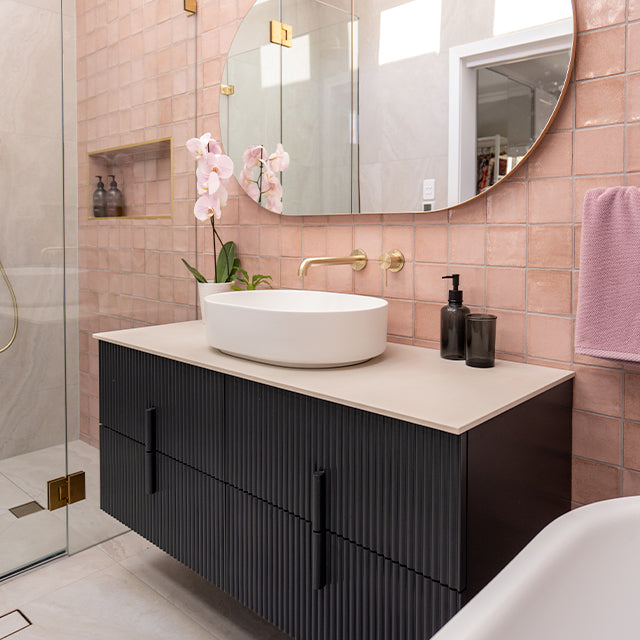 Bao Pill Ceramic Above Counter Basin 500mm Matte White | The Blue Space