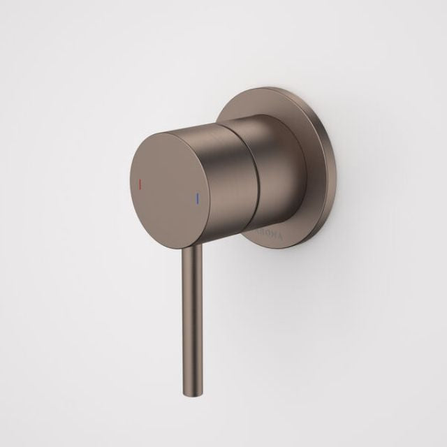 Caroma Liano II Bath/Shower Mixer - Round Cover Plate - Brushed Bronze ...