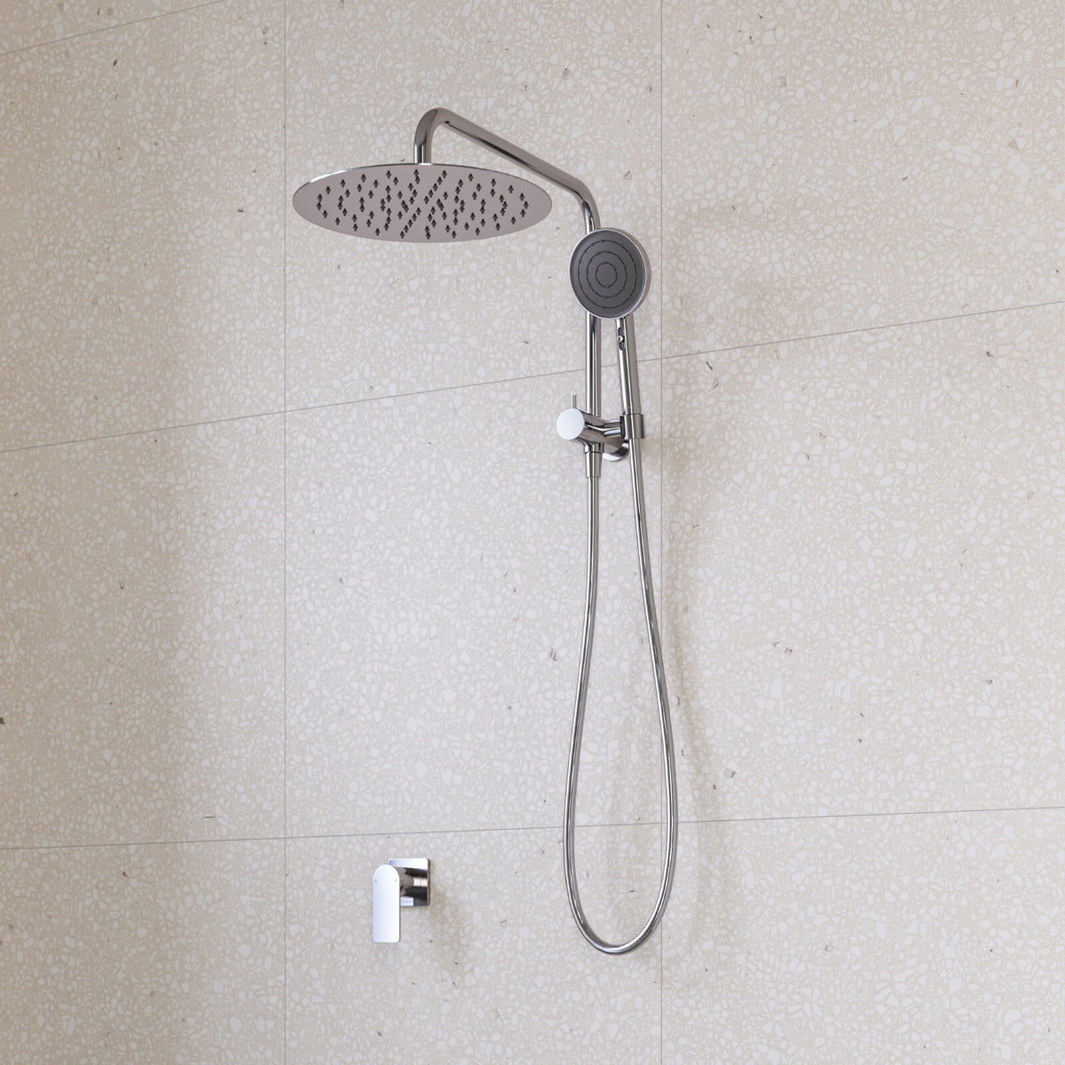 Caroma Urbane II Compact Twin Shower Chrome, Online - The Blue Space