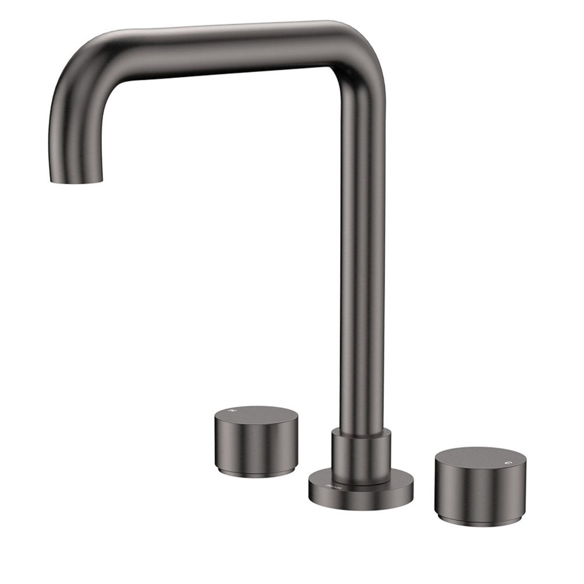 Fienza Kaya Round Taps Squareline Hob Outlet Set Gun Metal — The Blue Space