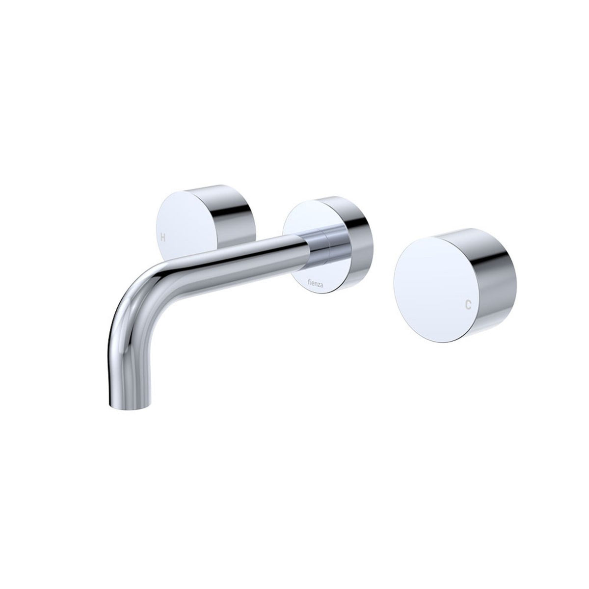 Fienza Kaya Round Taps Wall Basin /Bath 130mm Outlet Set Chrome — The ...