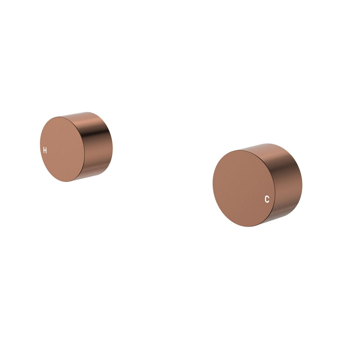 Fienza Kaya Round Wall Taps Brushed Copper — The Blue Space