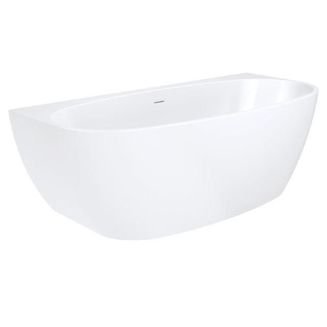Fienza Keeto Back-To-Wall Acrylic Bath with Overflow 1500mm — The Blue ...
