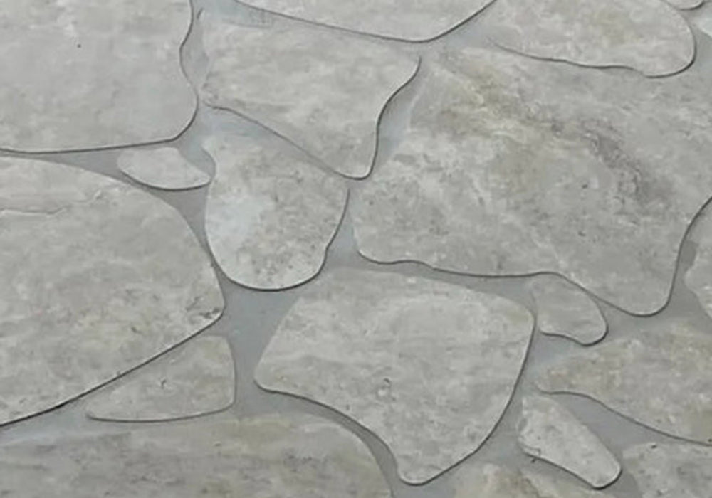 Grey Valerie Travertine Tile P4 Tech Grip Porcelain Crazy Pave — The ...