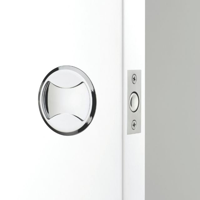 Lockwood Symmetry Round Cavity Sliding Door Passage Set Chrome Plate Dp ...