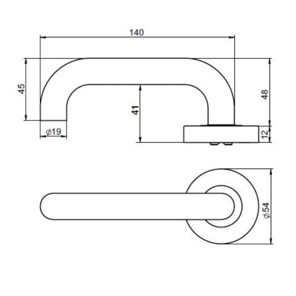 Lockwood Vivid V2 Passage Lever Door Handle Set Round Rose Gunmetal ...