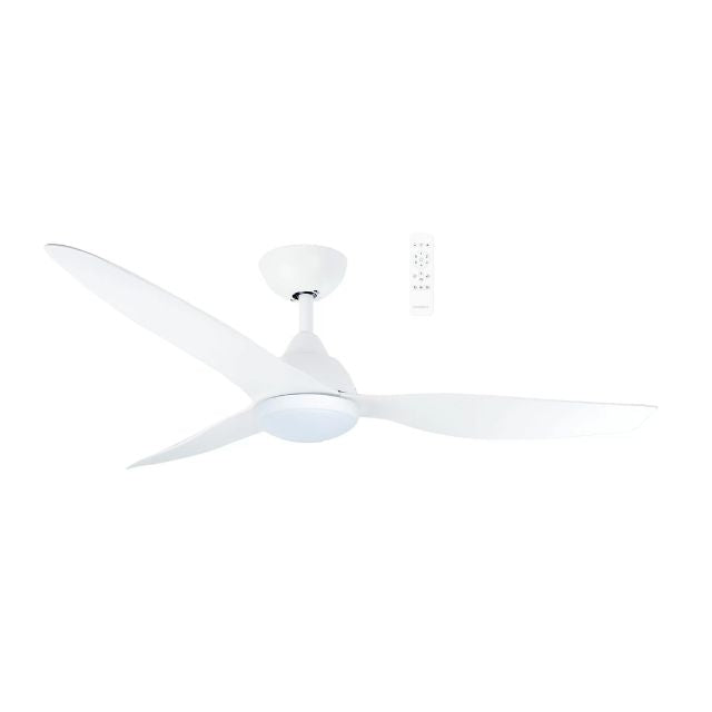 Martec Avoca DC 1220mm Ceiling Fan with LED Light Matt White ...