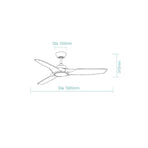 Martec Impact DC 1320mm Ceiling Fan Matt Black MIDC133M - The Blue Space