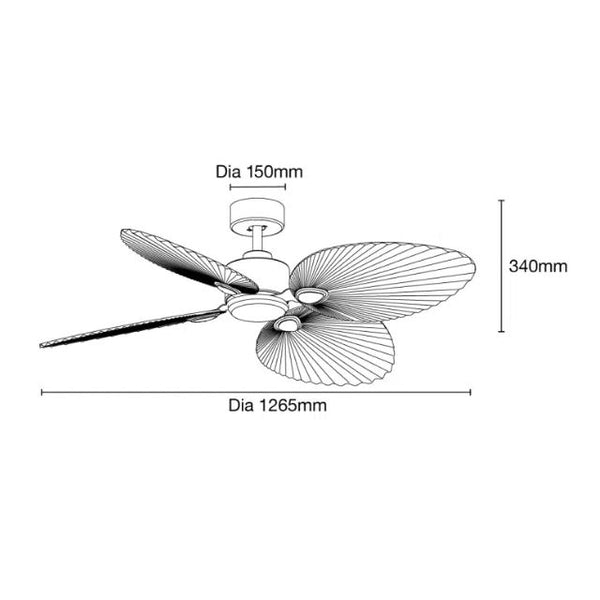 Martec Kingston DC 1260mm WIFI Remote Control Ceiling Fan Old Bronze ...