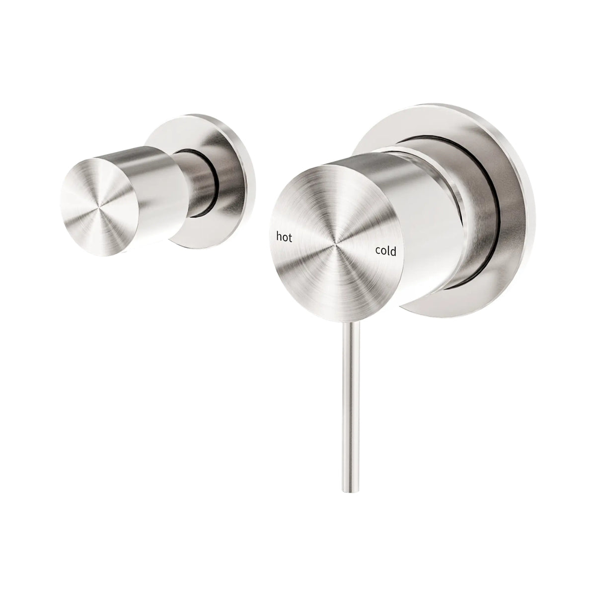 Nero Mecca Shower Mixer With Horizontal 2 Way Divertor Brushed Nickel ...